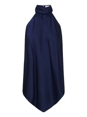 Stella McCartney Stella McCartney Halterneck Satin Top Blue
