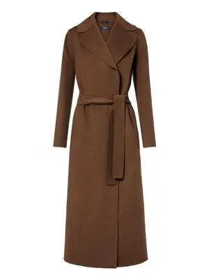 Max Mara Poldo Virgin Wool Wrap Coat - Brown