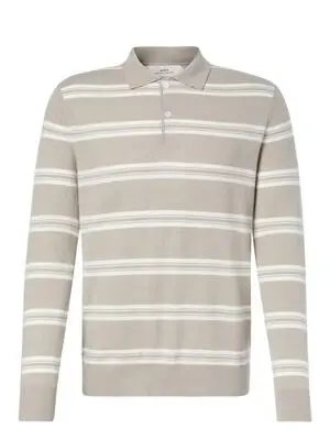 Arch4 Mr Swansea Striped Cashmere Polo Sweater - Beige