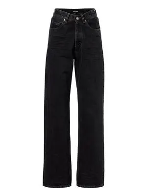 Saint Laurent V-waist Wide-leg Jeans - Black