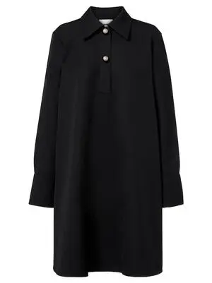 JIL SANDER Wool Polo Dress - Black