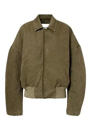 JW Anderson Oversized Cotton Bomber Jacket - Green