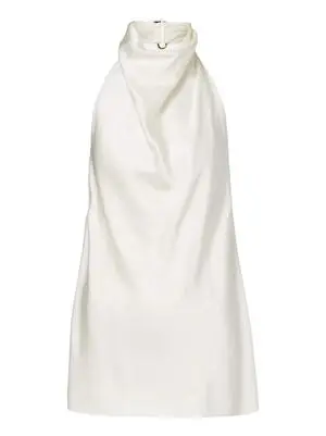 Stella McCartney Halterneck Satin Top - White