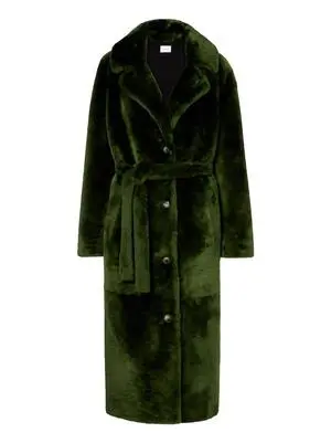 YVES SALOMON Shearling Coat - Green