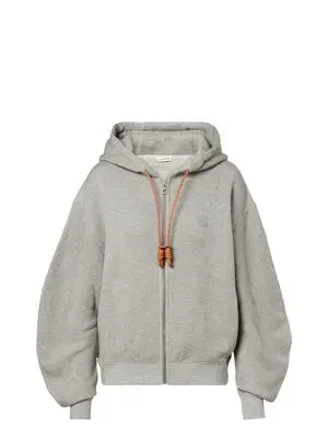 Loewe Flamenco Cotton And Cashmere Zip-up Hoodie - Grey
