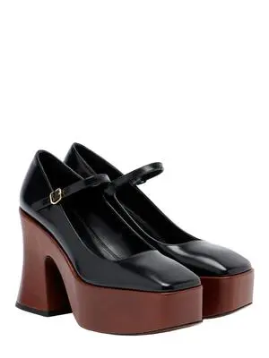 Chloé Janis Patent Leather Mary Jane Pumps - Black