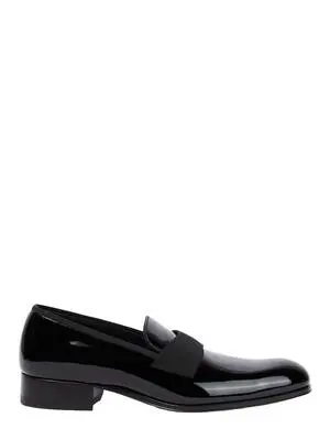 TOM FORD Edgar Patent Leather Loafers - Black