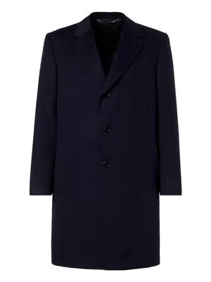 Canali Wool Overcoat - Blue