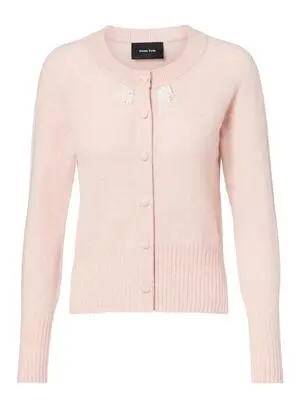 Simone Rocha Embellished Cashmere Cardigan - Pink