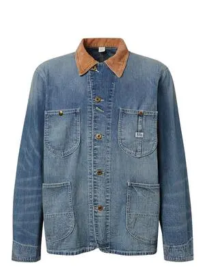 Ralph Lauren Stockton Corduroy-trimmed Denim Jacket - Blue
