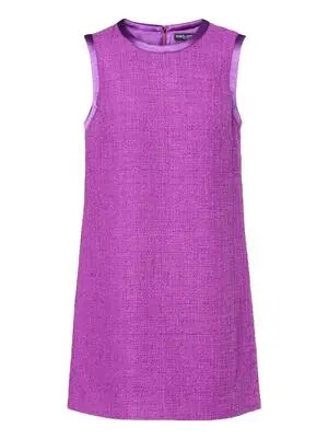 Dolce & Gabbana Cotton And Silk-blend Minidress - Purple