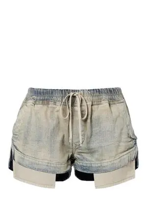 Rick Owens Faded Denim Shorts - Grey