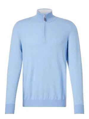 Arch4 Mr Fenchurch Cashmere Half-zip Sweater - Blue