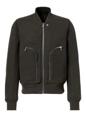 Rick Owens Virgin Wool Bomber Jacket - Brown