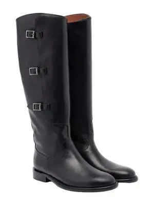 Paris Texas Montana Leather Knee-high Boots - Black