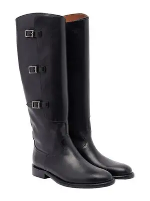 Paris Texas Montana Leather Knee-high Boots - Black