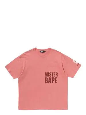 A BATHING APE Print Pocket Tee Shirt - Pink
