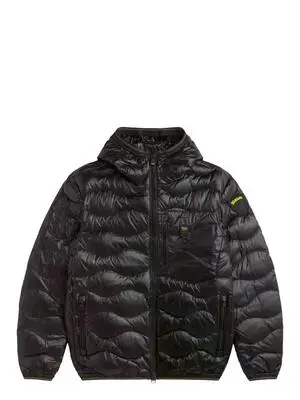 BLAUER. Quilted Hooded Jacket - Black