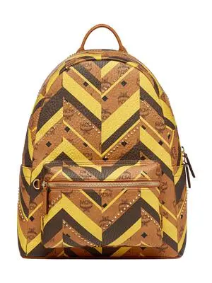 Mcm Studded Stark Backpack In Mega Herringbone Visetos - One-color