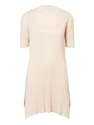 Issey Miyake Knitted Tunic Top - Light Beige
