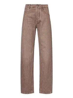 Bottega Veneta Straight-leg High-rise Denim Jeans - Brown