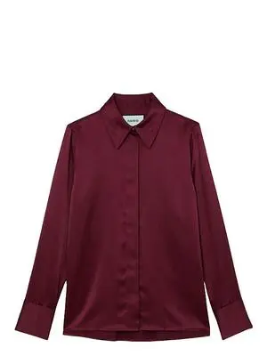 REISS RAG & BONE Logo-Print Pima Cotton T-Shirt Red