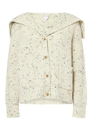 Bottega Veneta Knot Ribbed Wool-blend Cardigan - Dove