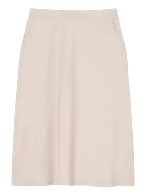 Marina Rinaldi Virgin Wool Pinza Midi Skirt - Pink