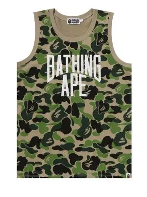 A BATHING APE Abc Camo Nyc Logo Tank Top - Green