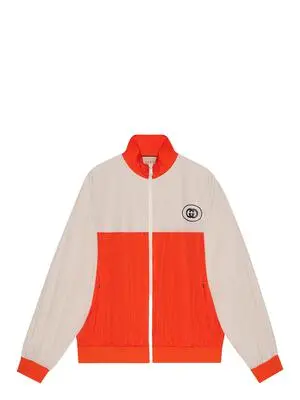 Gucci Gg Logo Track Jacket - Orange