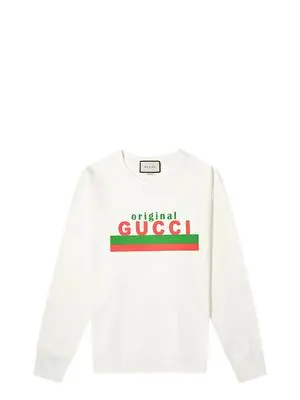 Gucci Original Print Crewneck Sweatshirt - White
