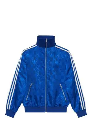 Gucci X Adidas Gg Trefoil Jacquard Jacket - Blue