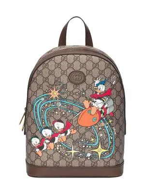 Gucci X Disney Donald Duck Gg Supreme Backpack - Brown