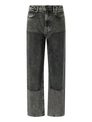 Pinko Crystal-embellished Stonewash Jeans - Grey
