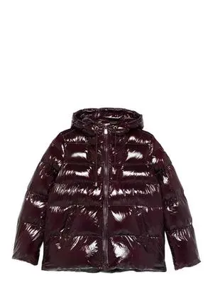 Pinko Quilted Hooded Jacket - Purple