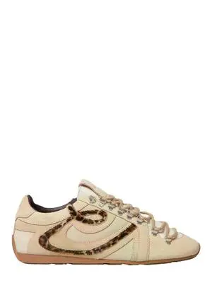 Claudie Pierlot Leopard-print Suede Sneakers - Neutrals