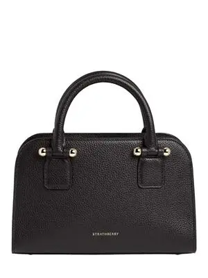 Strathberry Georgia Mini Fine Grain Leather Tote Bag - Black