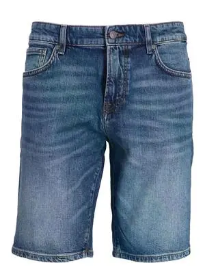 BOSS Maine Five-pocket Denim Shorts - Blue