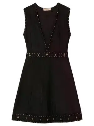 TWINSET Rhinestone-embellished Mini Dress - Black