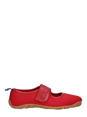 WALES BONNER Strap-logo Ballet Flats - Red