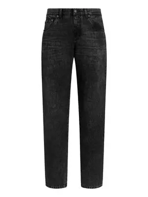 Dolce & Gabbana Logo-plaque Cotton Jeans - Black