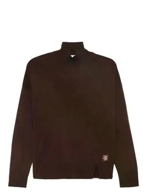 Liu Jo Turtleneck Front-split Sweater - Brown