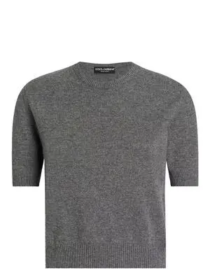 Dolce & Gabbana Short-sleeve Cashmere Sweater - Grey