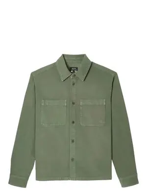 A.p.c. Double-pocket Long-sleeve Shirt - Green