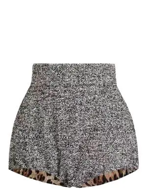 Dolce & Gabbana Tweed Balloon Shorts - Black