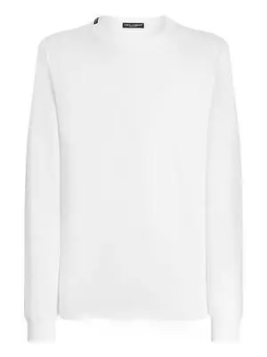 Dolce & Gabbana Long-sleeve Cotton T-shirt White
