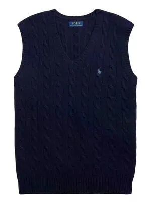Polo Ralph Lauren Cable-knit Sleeveless Sweater - Blue