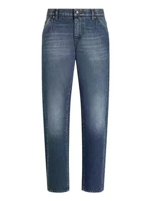 Dolce & Gabbana Logo-plaque Jeans - Blue