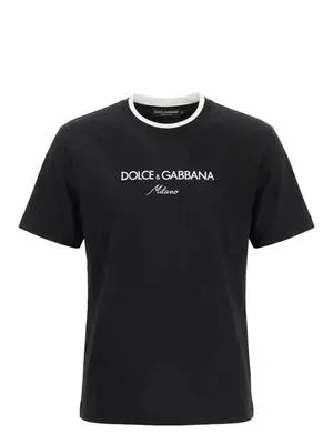 DOLCE & GABBANA Cotton T-shirt With Embroidery