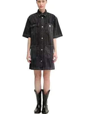 Carhartt Work In Progress Pinstripe Shirt Dress - Black